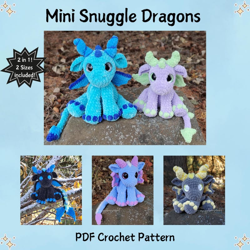 Snuggle Dragon No Pattern - Etsy