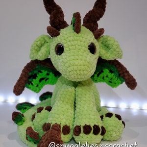 Baby Snuggle Dragon Crochet Pattern PDF, Crochet Dragon PATTERN ...