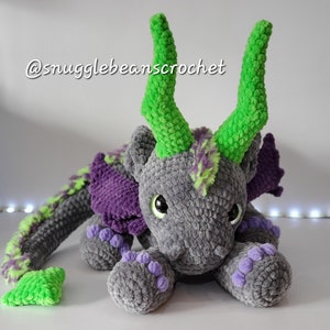 Snuggle Dragon Crochet Pattern, Original Snuggle Dragon, Crochet Dragon ...