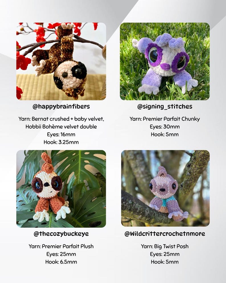 Suki the Sloth Crochet Pattern, Low Sew, Sploot Series - Etsy