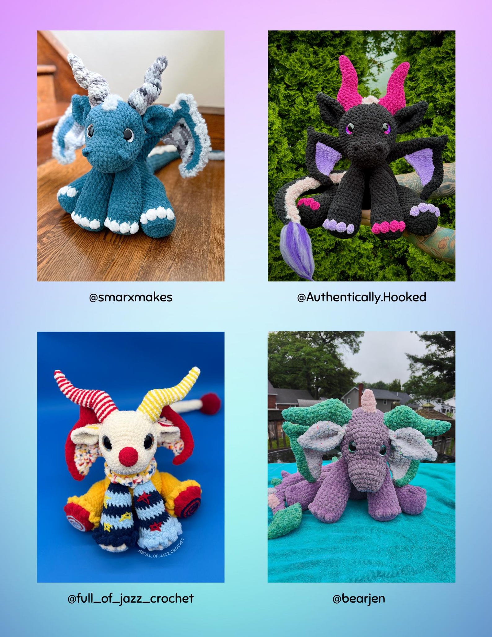 Crochet Wings for Original Snuggle Dragon, Crochet Wings ONLY, PDF ...