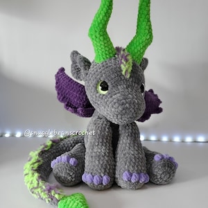 Snuggle Dragon Crochet Pattern, Original Snuggle Dragon, Crochet Dragon ...