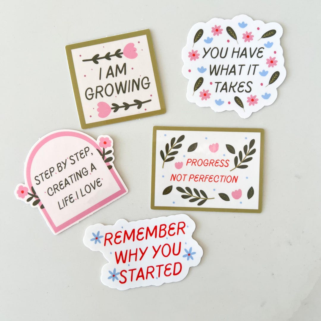 Self Care Sticker Pack Motivational Stickers for Laptop Inspirational ...