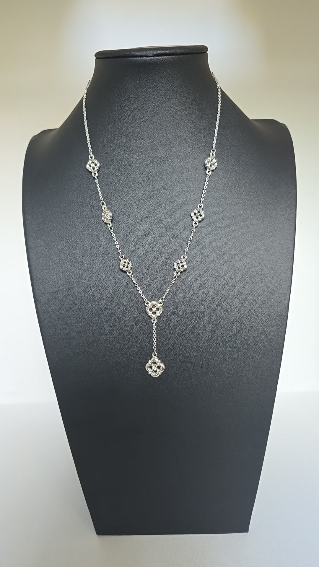 AVON Chain Link Necklace With Bezel Crystals Link Bar Chain Drop ...