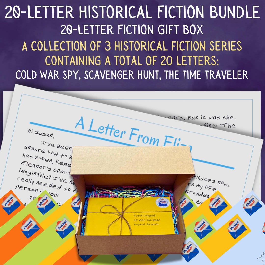 Personalized Fiction Letters Gift Box | 20 Letter Historical Fiction ...