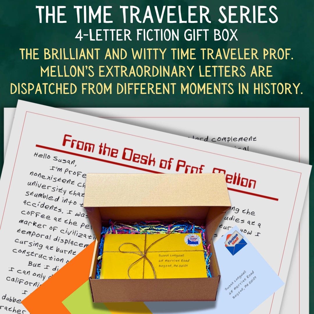 Personalized Fiction Letters Gift Box | Time Traveler | Historical ...