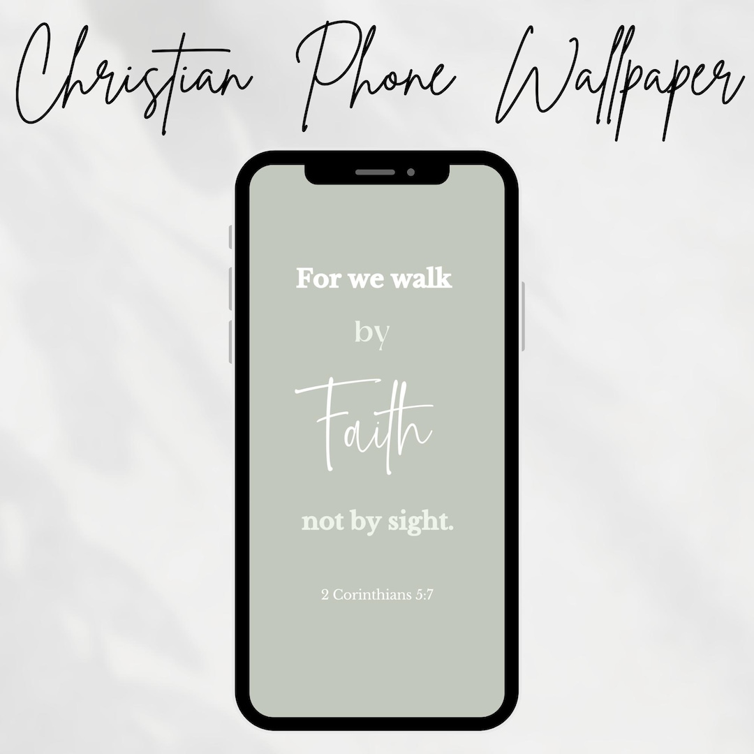 Christian Faith Green Background Phone Wallpaper for iPhone or Android ...