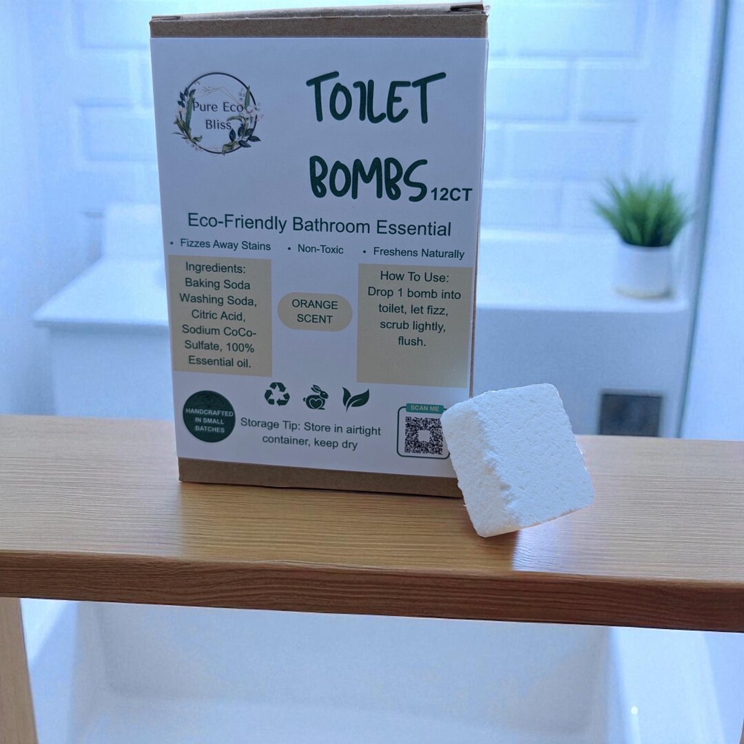 Natural Toilet Bowl Bombs: Natural Cleaner Tabs (12CT) - Etsy