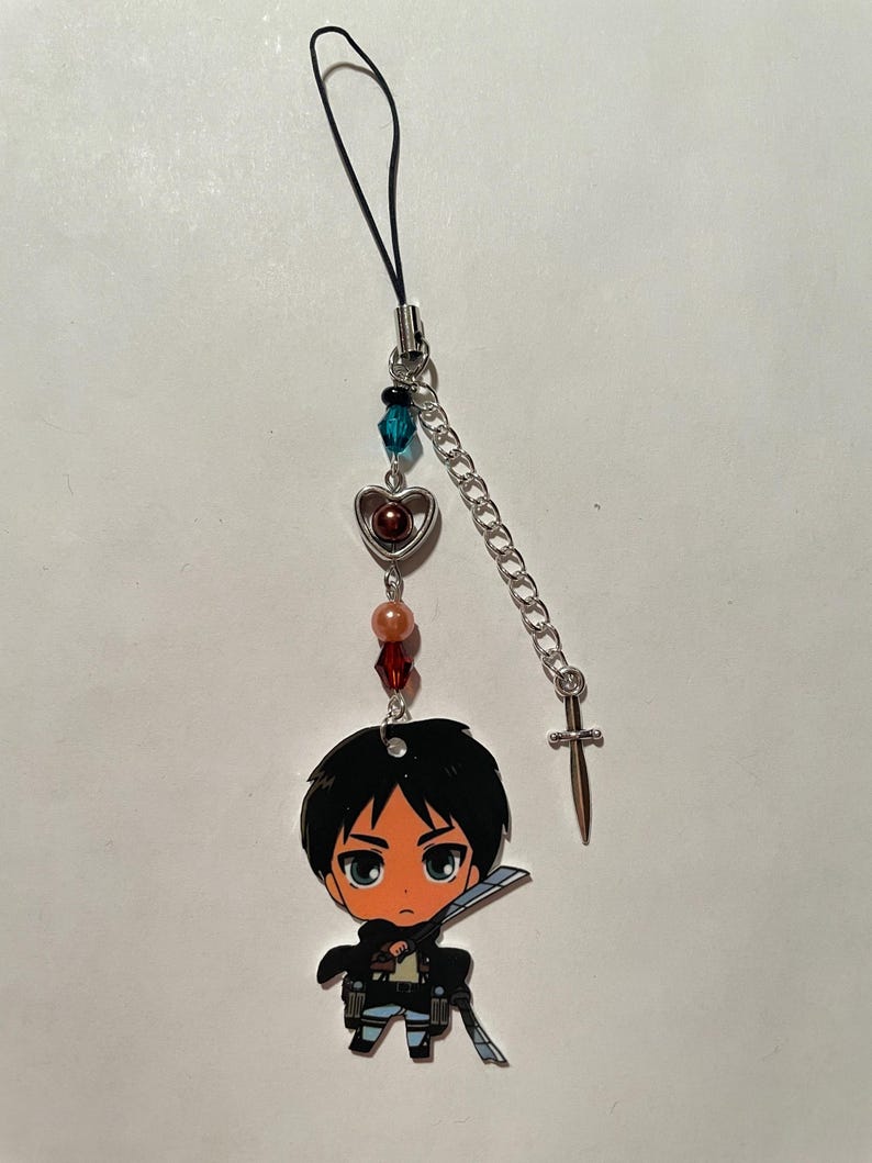 Eren Yeager Inspired Phone Charm ｜attack on Titan Anime | Y2k - Etsy