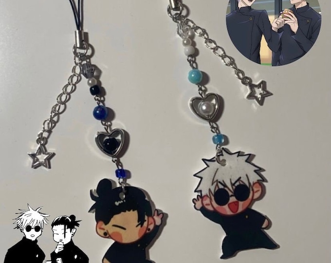 Gojo and Geto Phone Charm Anime - Etsy