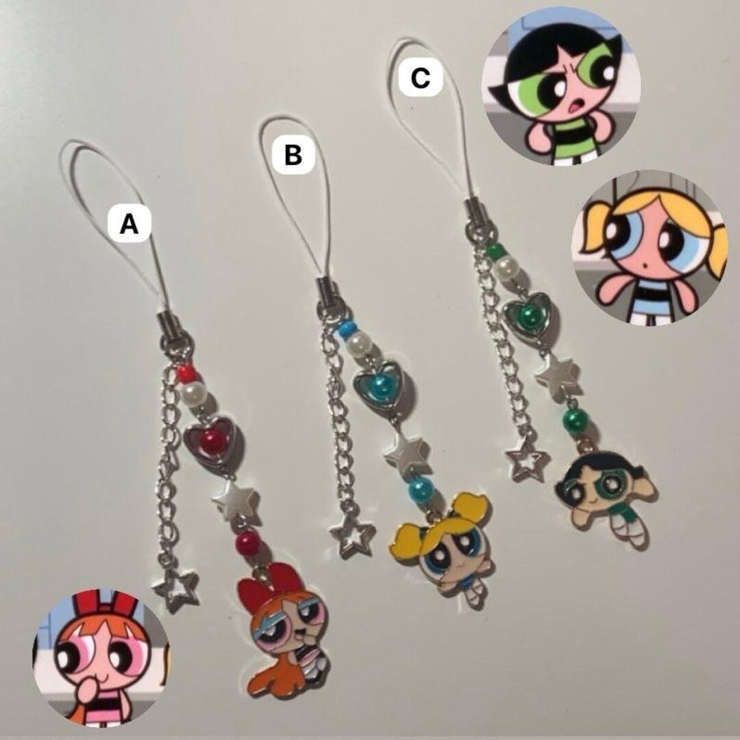 Powerpuff Girls Phone Charm / Phone Strap / Keyring (blossom, Bubbles ...