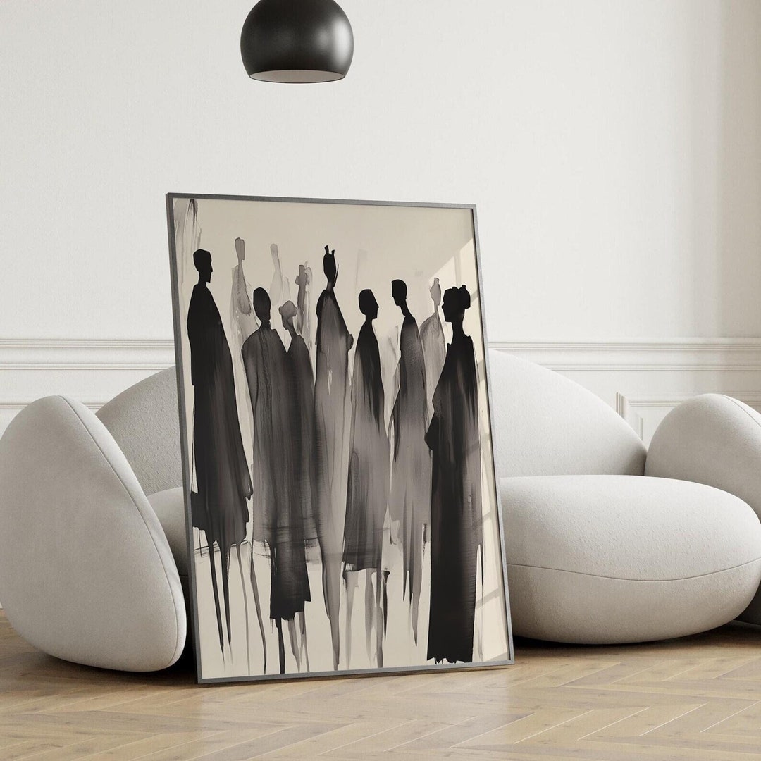 Abstract People Wall Art Minimalist Print Moody Aesthetic Wall Art ...