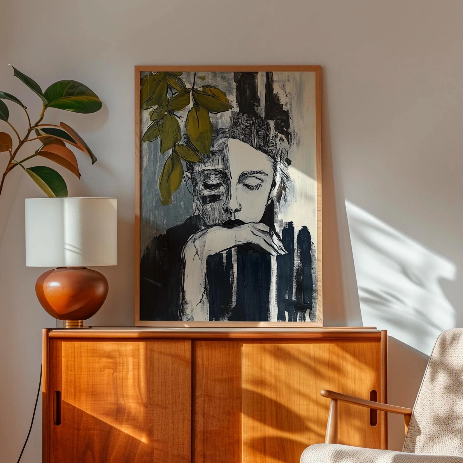 Abstract People Art Print: Trendy Figurative Poster (digital Download ...