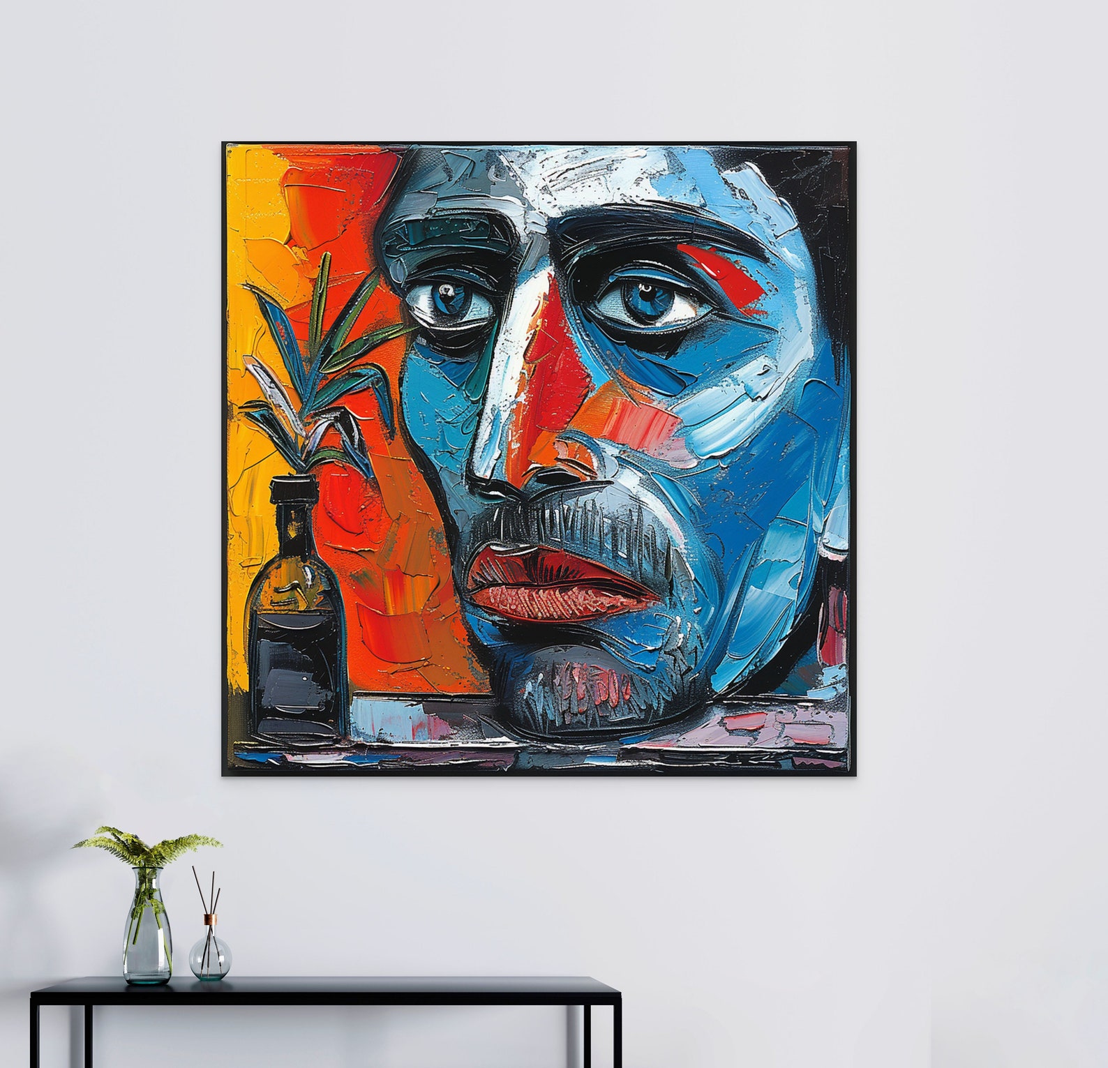 Picasso Inspired Portrait, Printable Wall Art, Abstract Wall Art ...