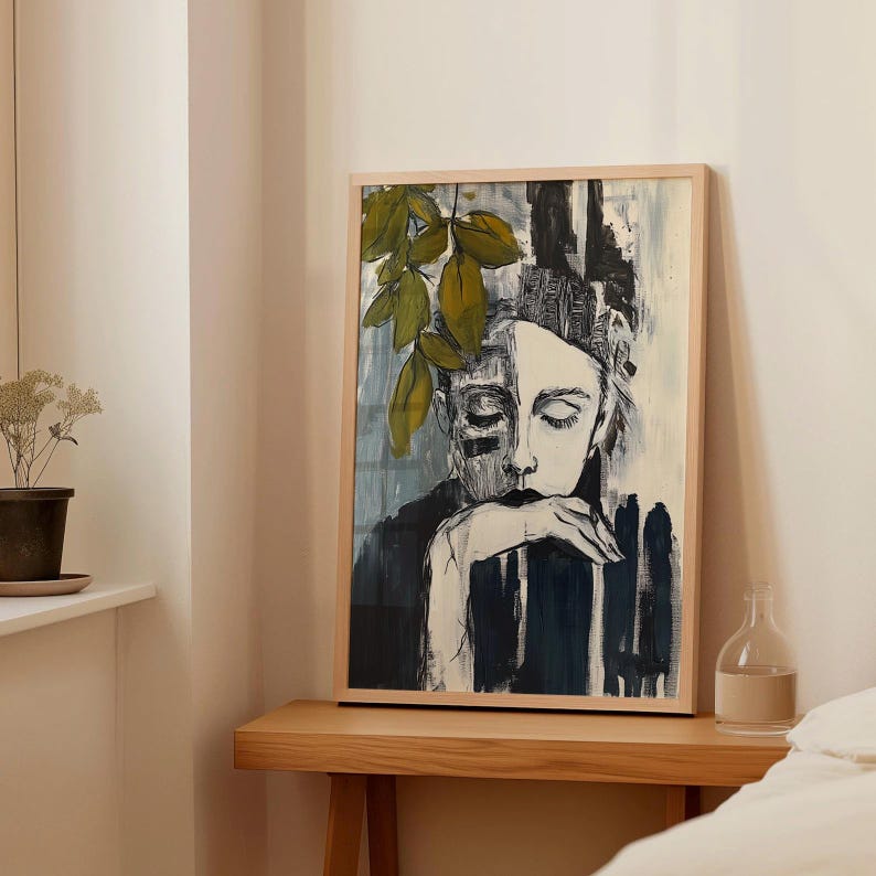 Abstract People Art Print: Trendy Figurative Poster (digital Download ...