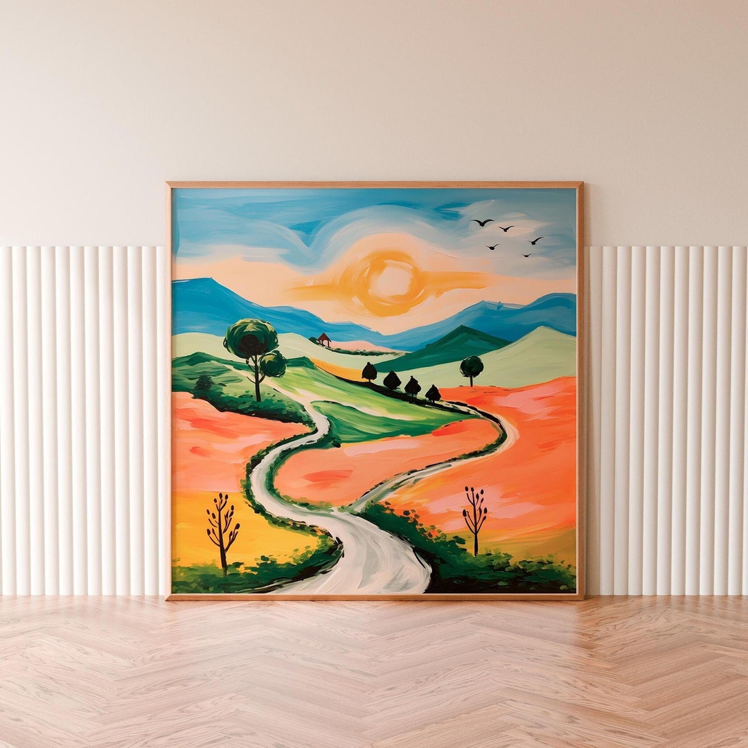 Picasso Art Print Abstract Landscape Wall Art Colourful Abstract ...