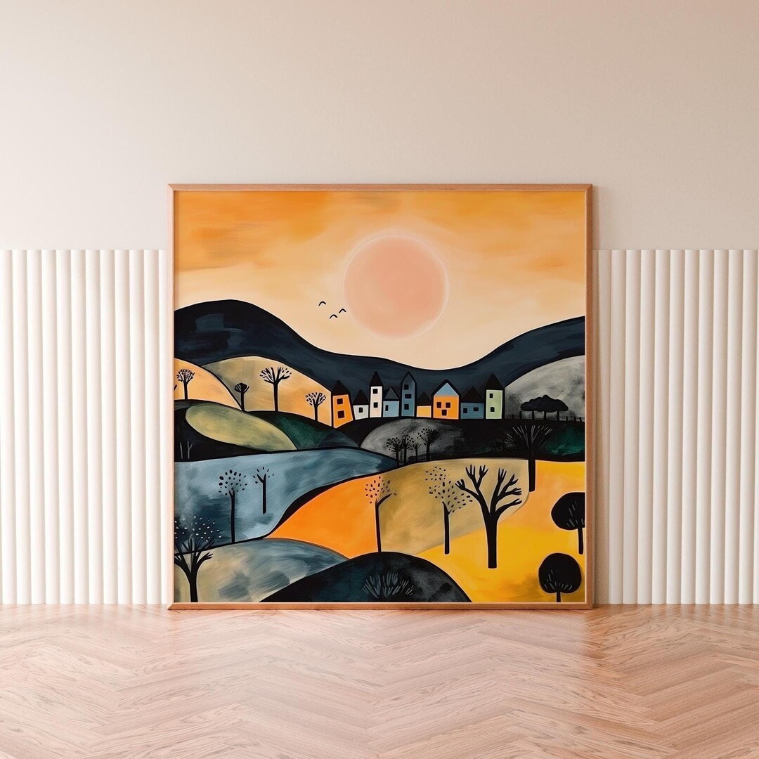 Picasso Wall Art Abstract Landscape Print Colourful Abstract Painting ...