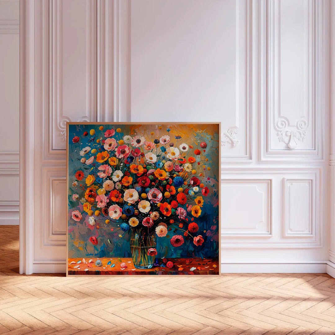 Kandinsky Inspired, Colourful, Flowers, Abstract, Printable Wall Art ...