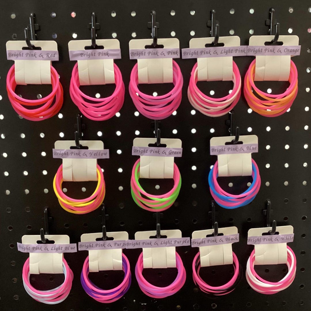 Set of Ten 80s Jelly Bracelets Wrapped in A Satin Bow - Etsy