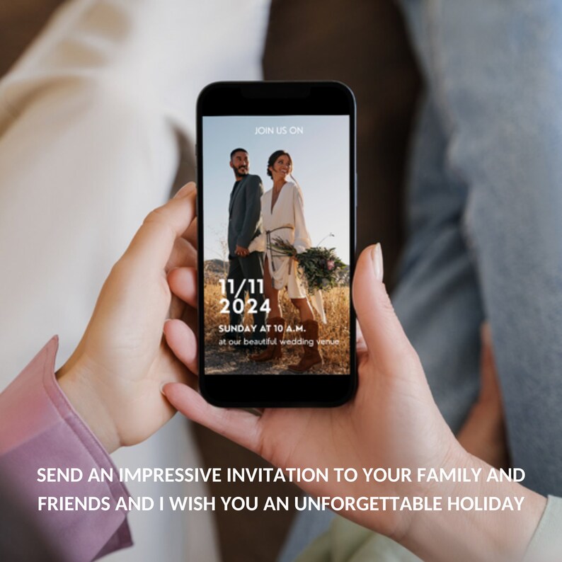 Digital Wedding Invitation Template, Animated Invitation With RSVP ...