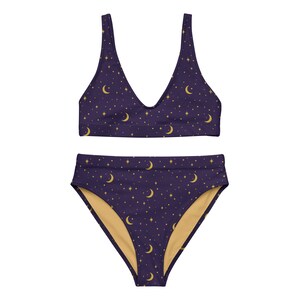 Mystical Moon & Stars High Waisted Bikini Set | Nautical Recycled ...