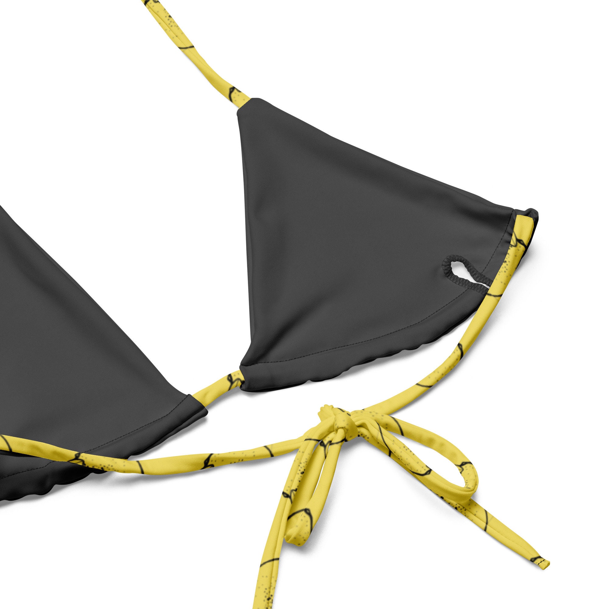 Exotic Yellow Lemon String Bikini Set Minimalist Recycled Eco Friendly ...