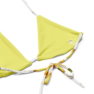 Vintage Lemon String Bikini Set Minimalist Recycled Eco Friendly Bikini Summer Fruit Beachwear ...