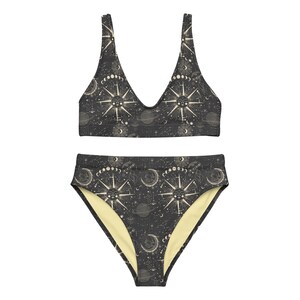 Mystical Dark Night High Waisted Bikini Set | Nautical Recycled Bikini ...