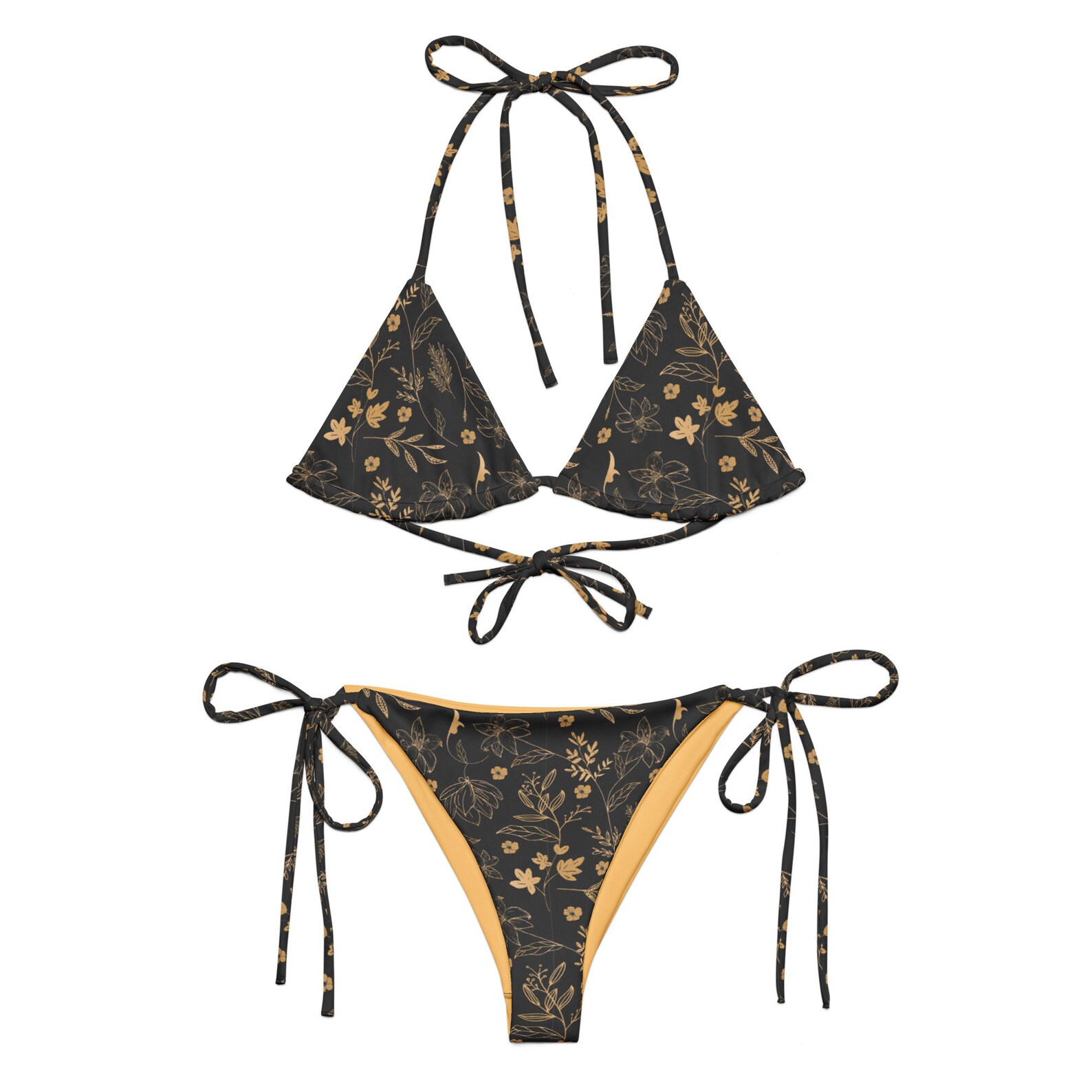 Orange Herbal Tea String Bikini Set | Minimalist Recycled Eco Friendly ...