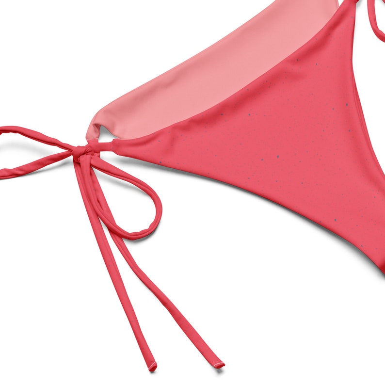 Coral Ocean Kisses String Bikini Bottom Retro Recycled Bikini Boho ...