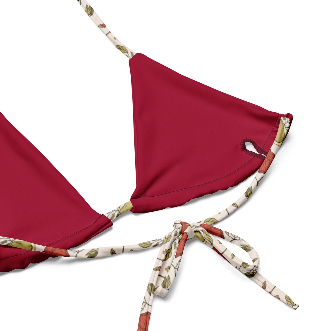 Vintage Birds String Bikini Set Minimalist Recycled Eco Friendly Bikini ...
