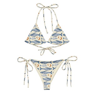 Celestial Whale Magic Bikini Set | Marine Life Recycled Bikini Boho ...