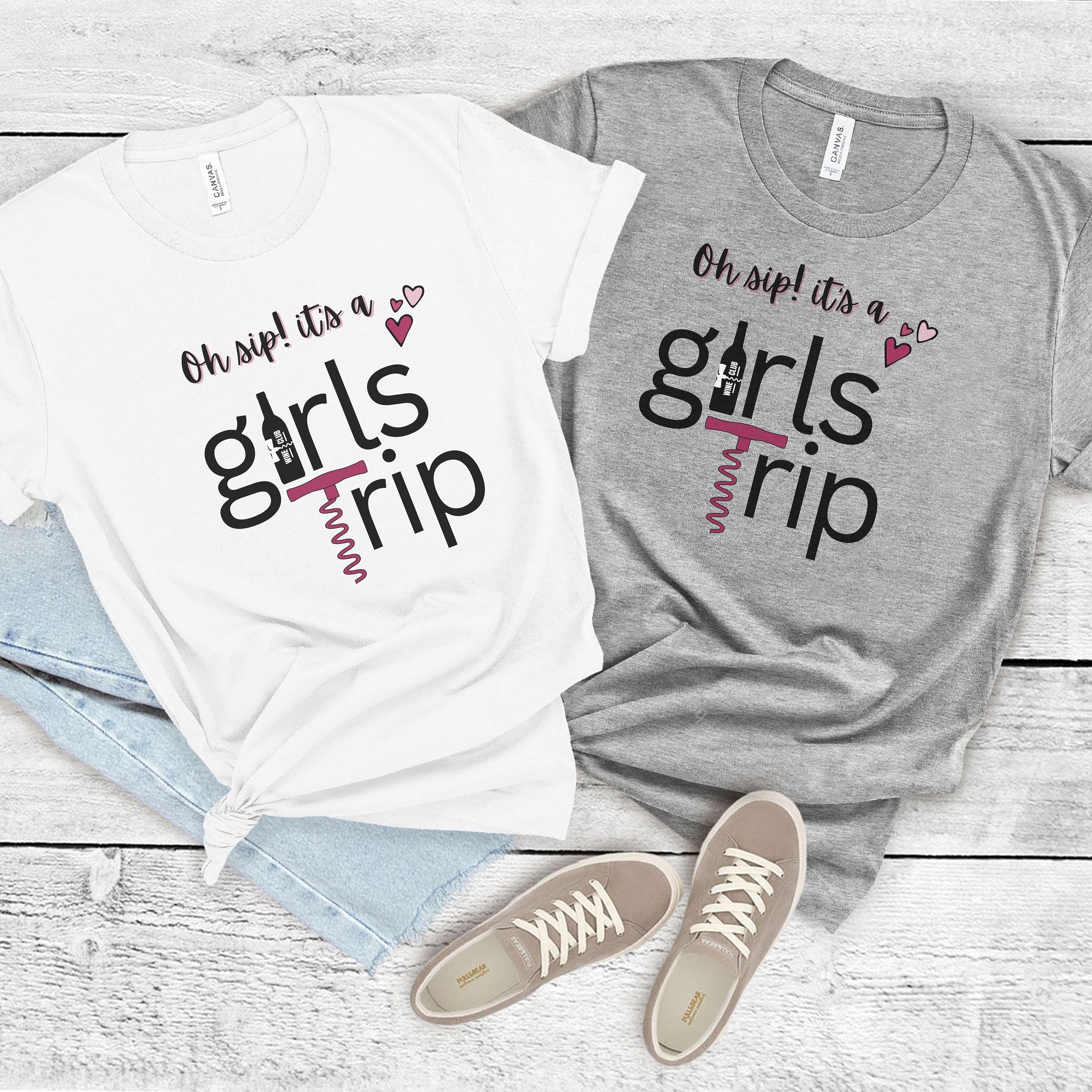 Girls Trip 2024 Girls Wine Trip 2024 Girls Trip T-shirt Girls Weekend Shirt Matching Shirts ...