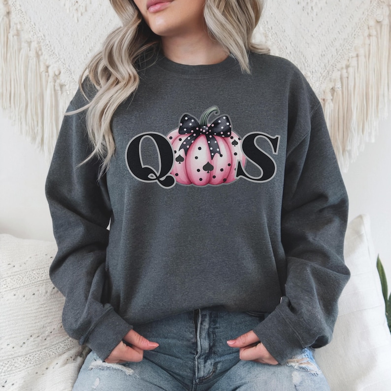 Pink Queen of Spades Coquette Pumpkin Sweatshirt, Flirty Qos Sweater ...