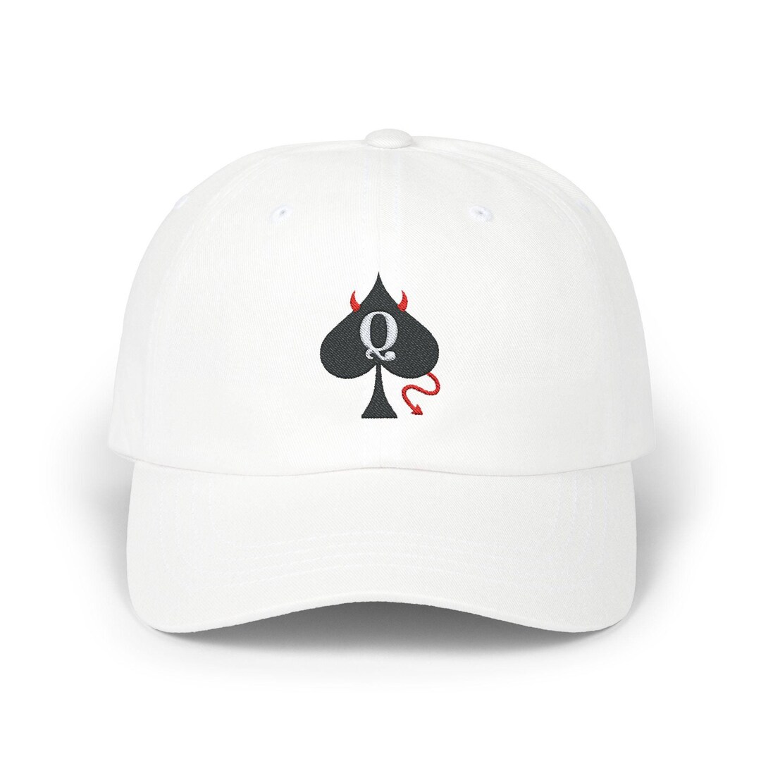 Embroidered QOS Devil Baseball Cap, QOS Swinger Hotwife Queen of Spades ...