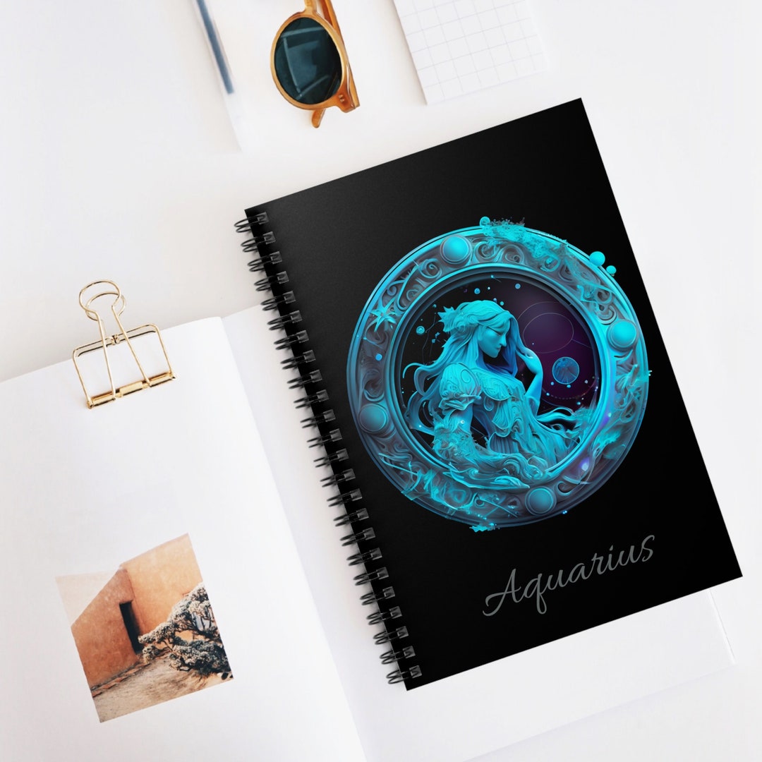 Aquarius Journal // Zodiac Notebook // Aquarius Sign Zodiac Sign ...