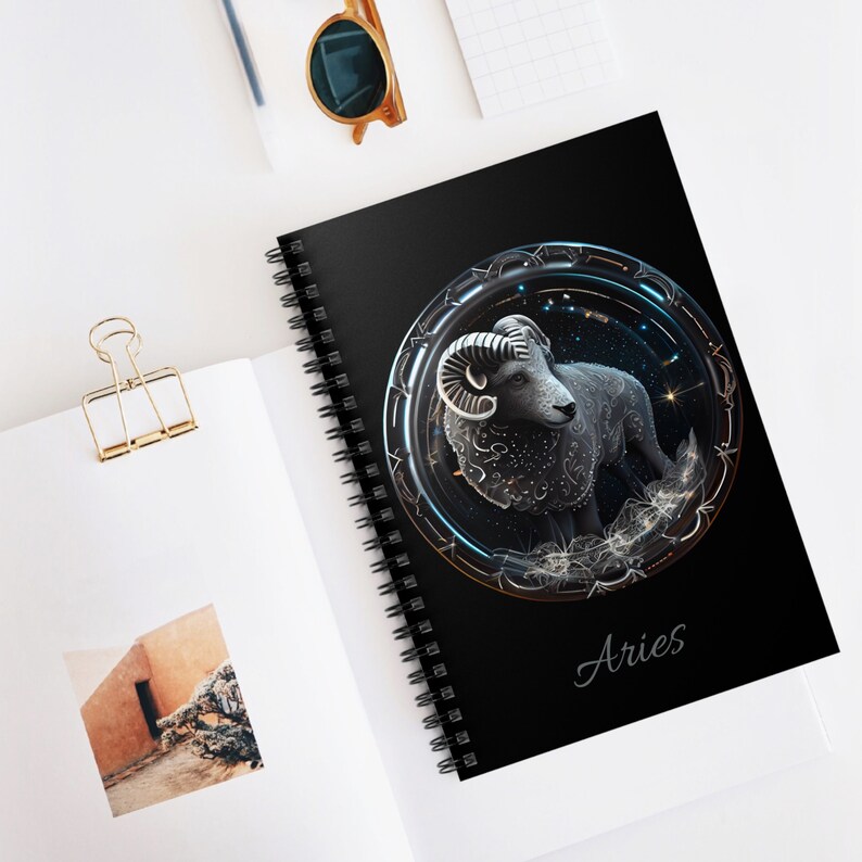 Aries Journal // Zodiac Notebook // Aries Sign Zodiac Sign Watercolor ...