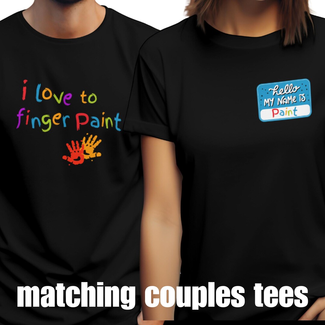 Funny Couples Matching Tees Adult Swinger Lifestyle Gift, Finger Paint ...