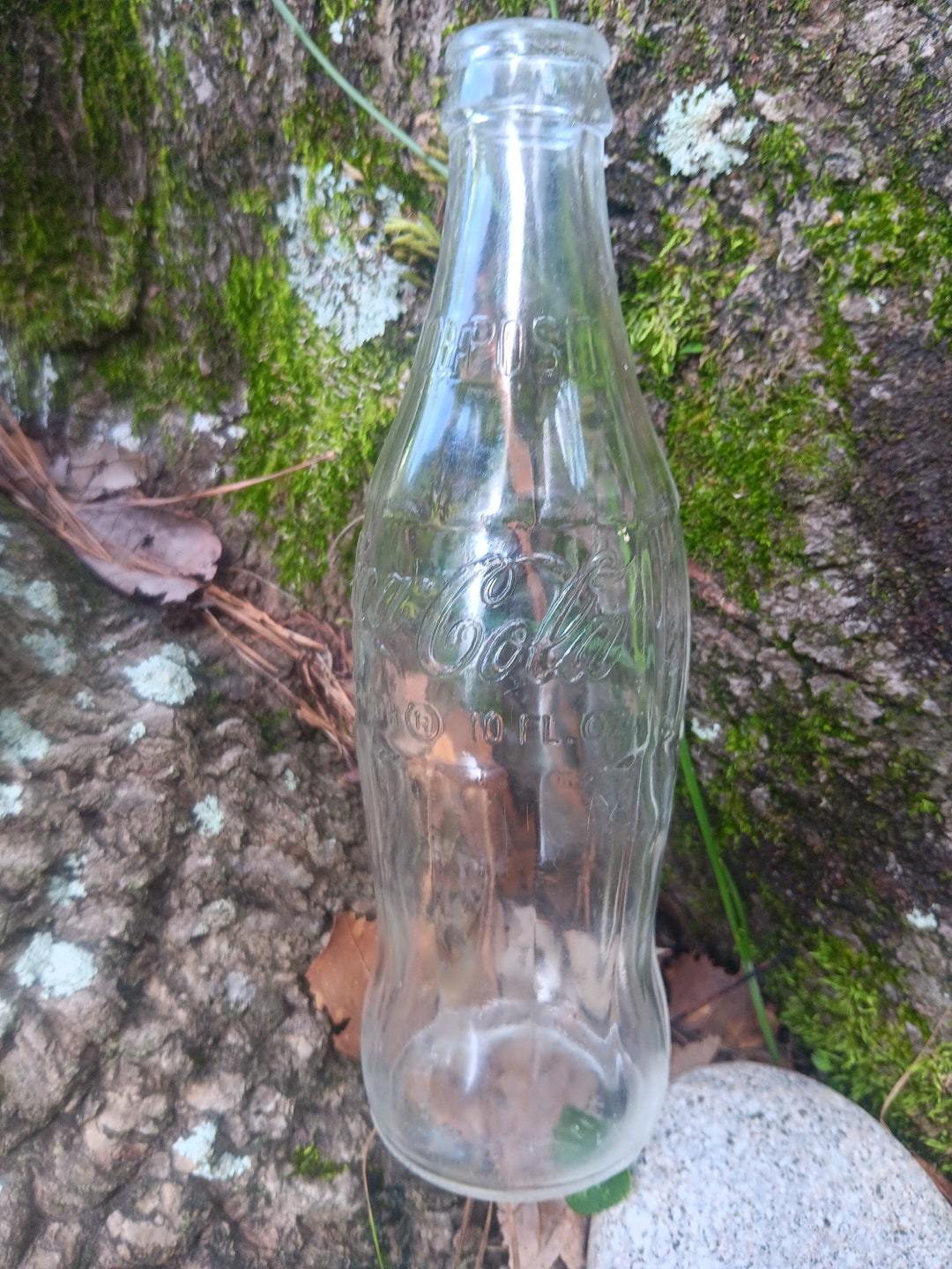 Vintage Clear Glass Coke Bottle - Etsy