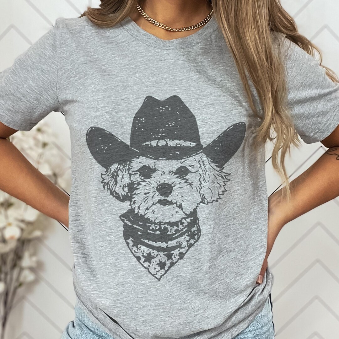 Maltipoo, Maltese & Cavapoo Cowboy Shirt Western Style Tee for Small ...