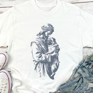Jesus Pug Shirt Cute Pug Dog God Holding Pug Tee Gift for Pug Owner and ...
