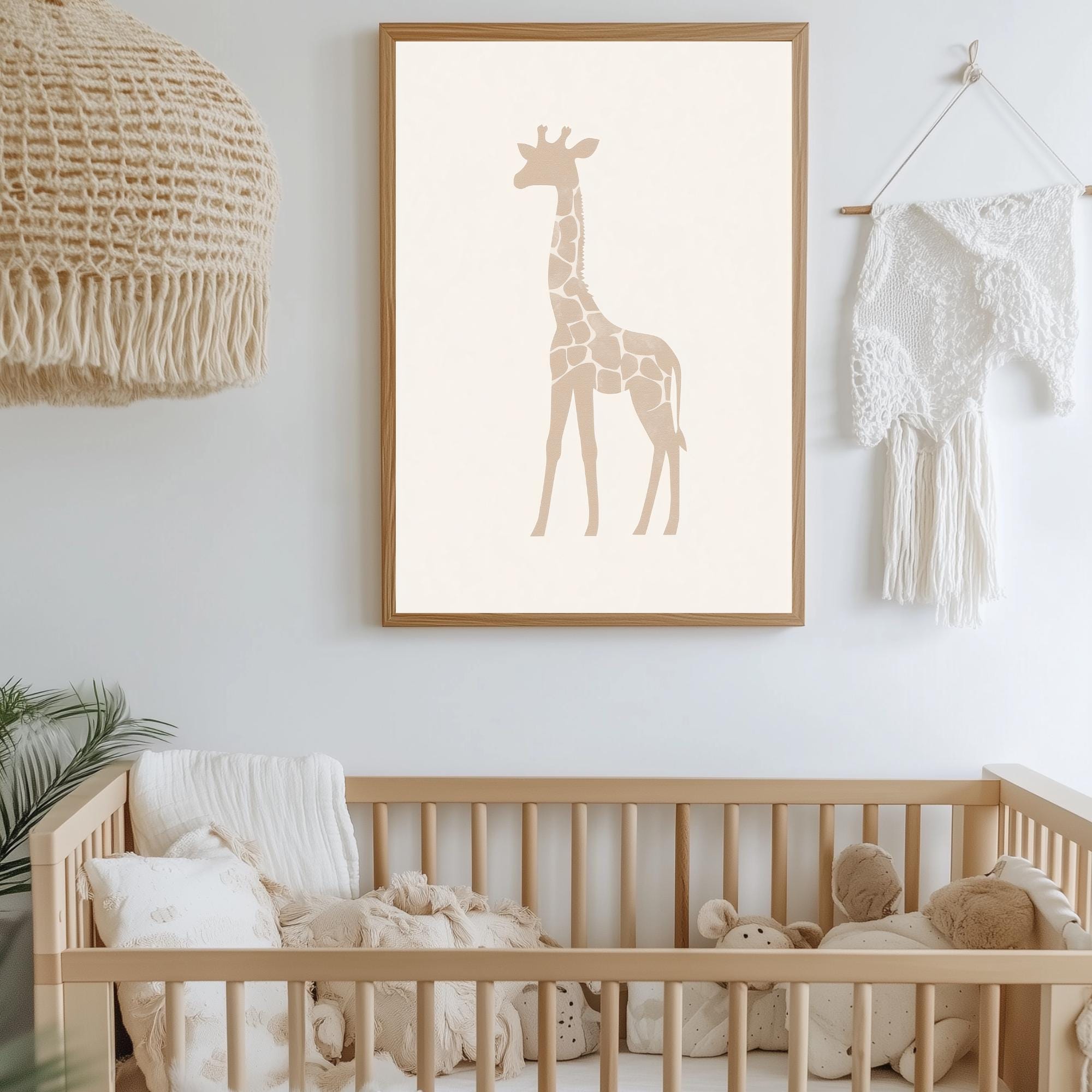 Minimalist Safari Animal Nursery Wall Art Kids Room Decor Boho Nursery ...