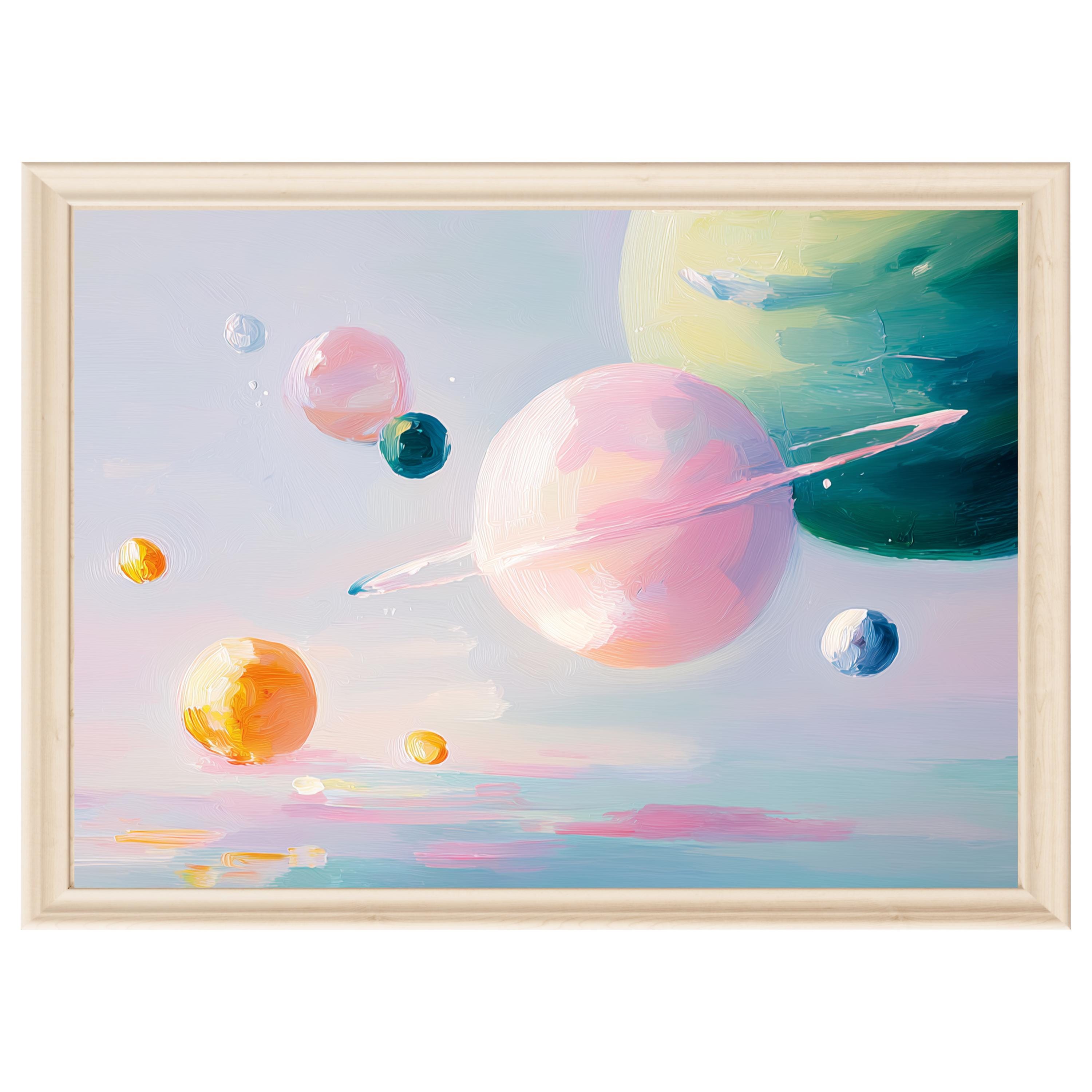 Pastel Planet Art Print Solar System Wall Art Space Nursery Decor Kids ...