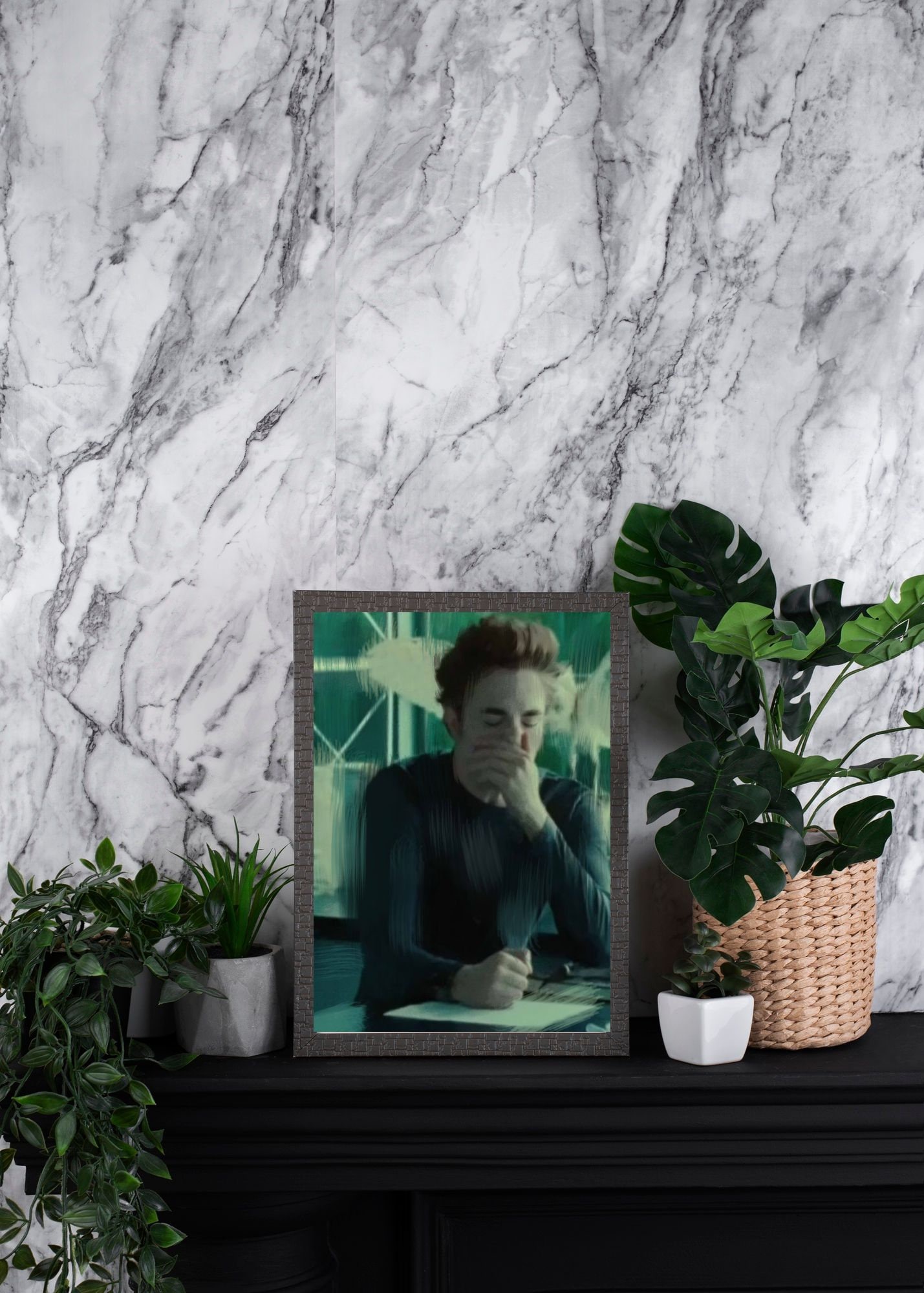 Funny Bathroom Wallart Decor Edward Cullen Twilight Painting ...