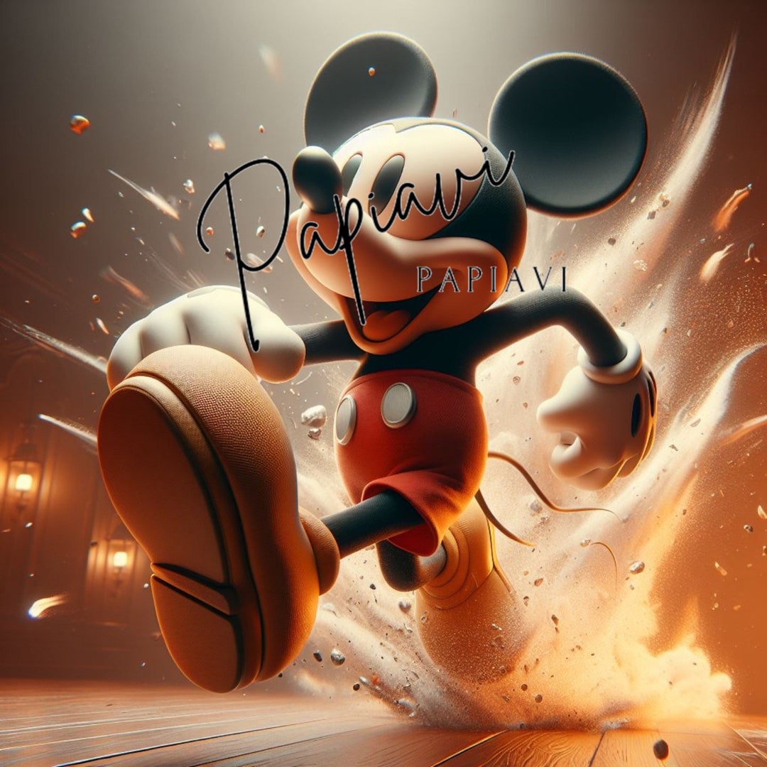 Mickey Mouse Walking AI Generated - Etsy