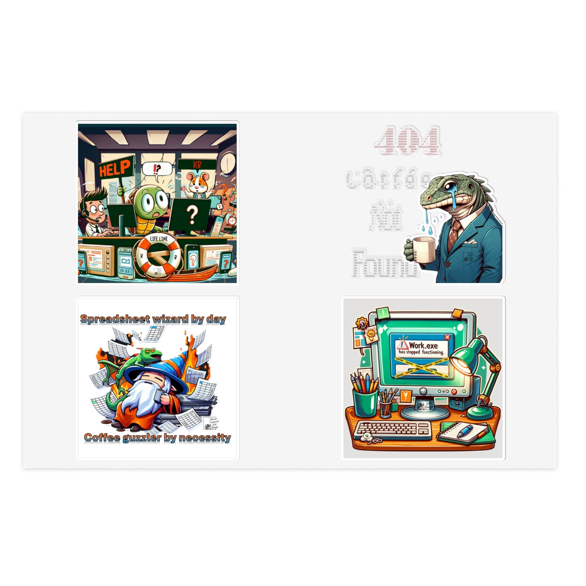 Tech Funny Work Humor Sticker Sheets - Etsy