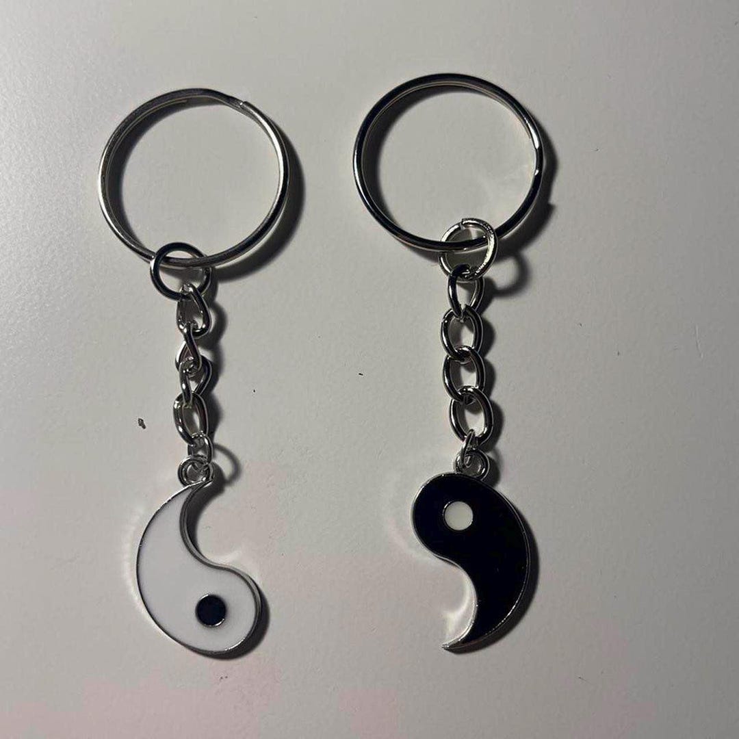 Yin and Yang Keychains - Etsy