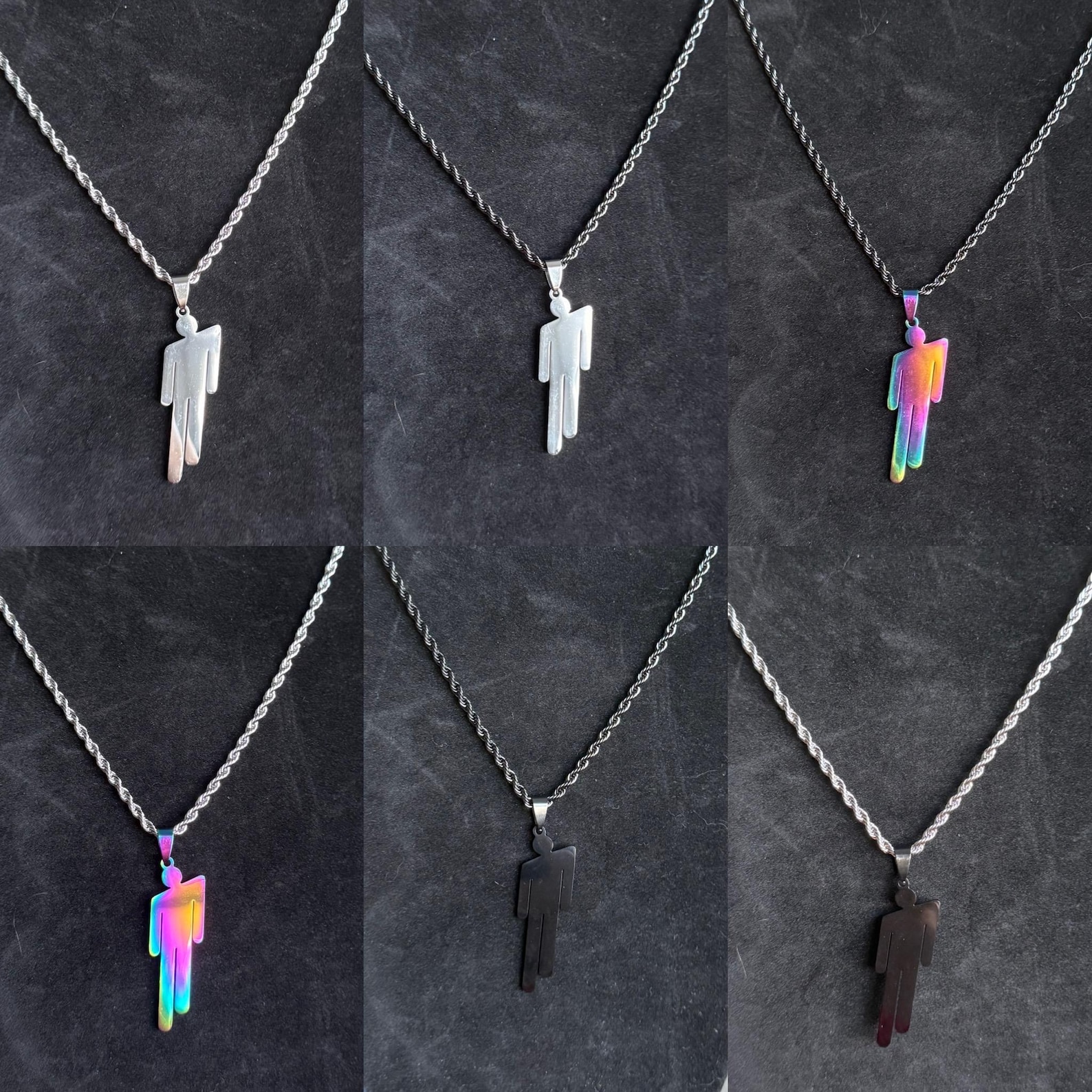 Billie Eilish Blohsh Multicolor Stainless Steel Inspired Necklaces - Etsy