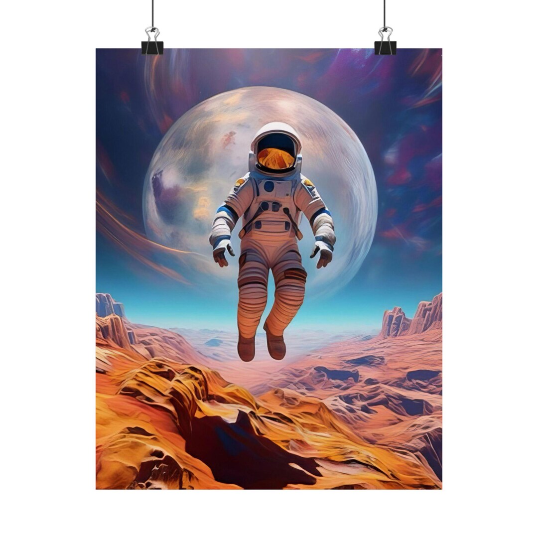Unique Outer Space Wall Art Poster Astronauts, Nebulas, and Spaceships ...