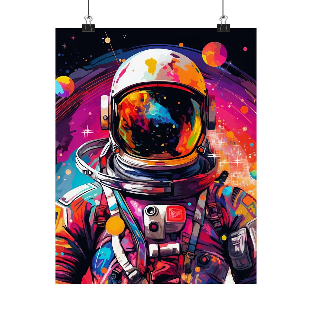 Unique Outer Space Wall Art Poster Astronauts, Nebulas, and Spaceships ...